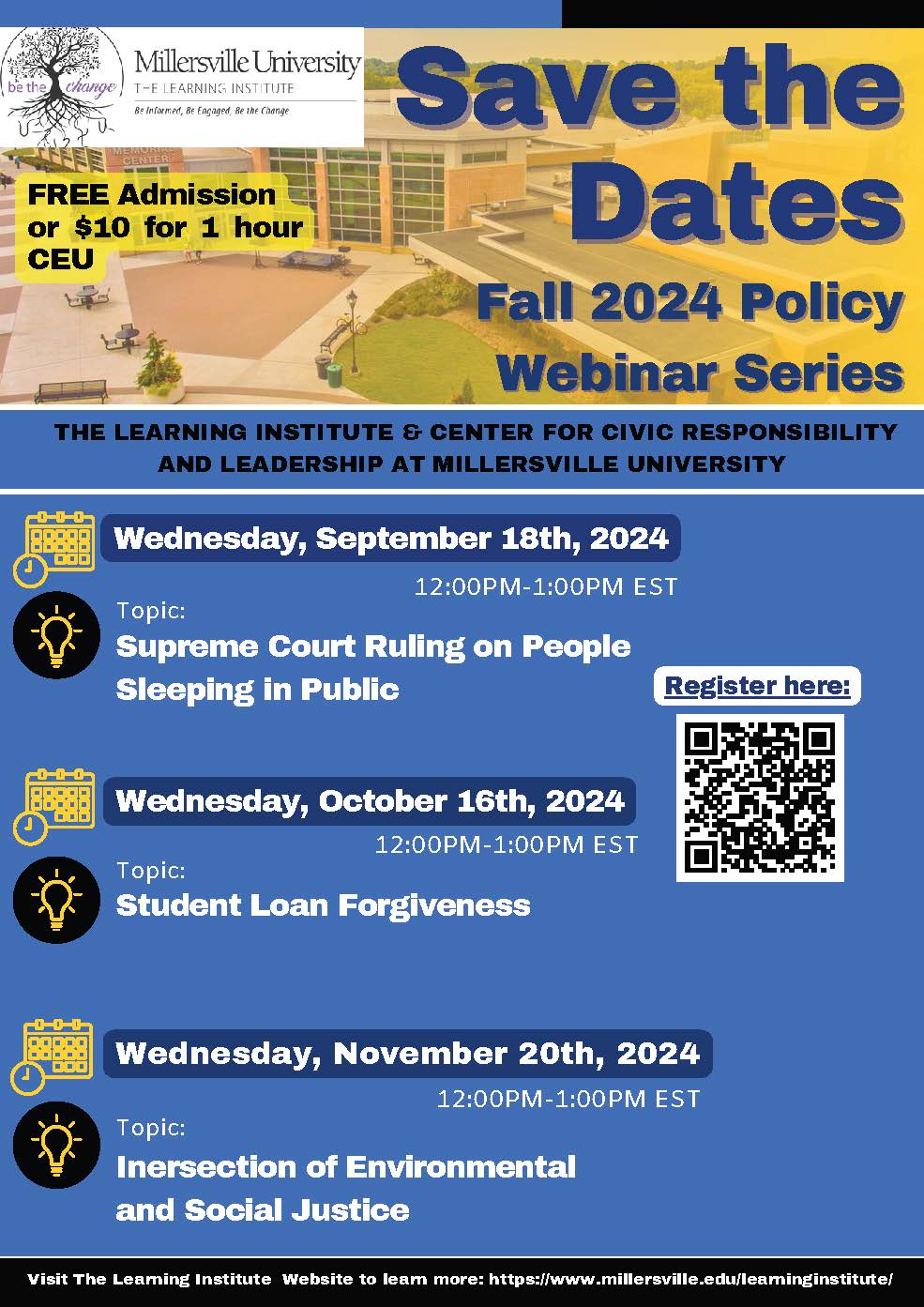 Policy Webinar Series | Millersville University Policy Webinar Series | Millersville University